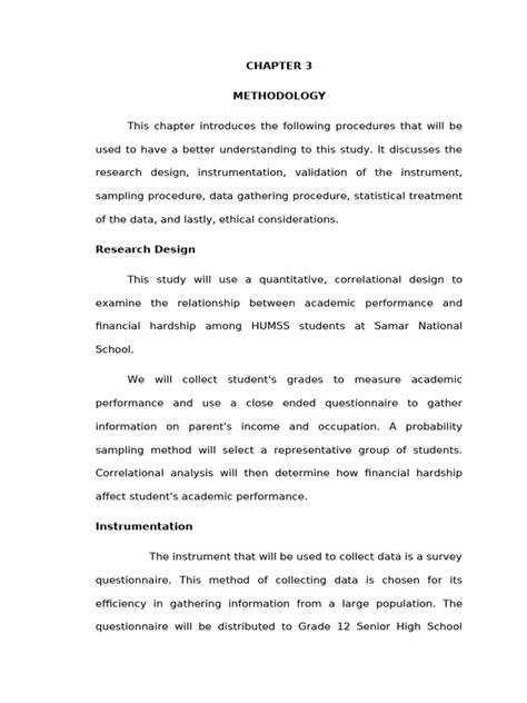 group 2 humss c chapter 3 pdf survey methodology statistics
