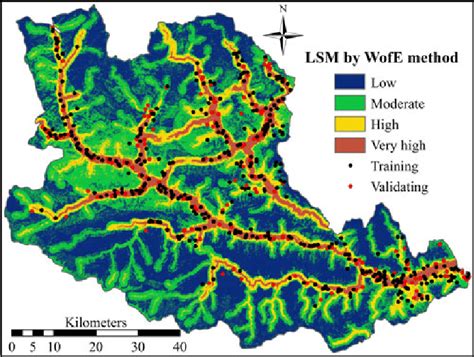 Landslide Susceptibility Map Produced Using The Weights Of Evidence Method Download
