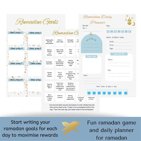 Ramadan Planner Blue Ramadan Planner Digital Ramadan Planner