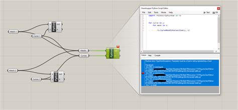 bug curvemeshintersection ghpython with multiple arguments grasshopper mcneel forum