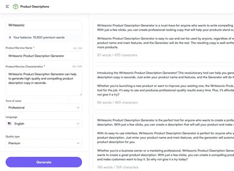 Product Description Generator Get Descriptions For Free