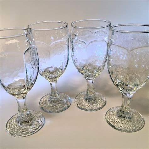 Set Of 4 Vintage Libbey Chivalry Clear Glasses Price Is For Set Of 4