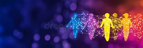 Colorful Network Of Interconnected People Global Network Collaboration Community Connection