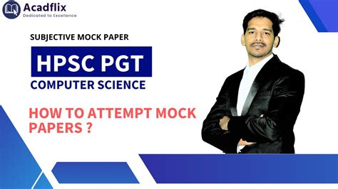 hpsc pgt computer science subjective mock paper 1 youtube