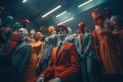 Surreal Mannequin Assembly In Fashion Store
