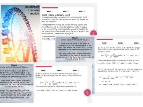 Uniform Circular Motion Theory Formulas Solved Problems Interactive Teaching Resources