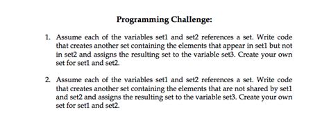 Solved Programming Challenge 1 Assume Each Of The