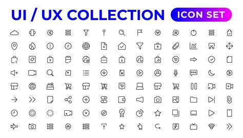 Ui Ux Icon Set User Interface Iconset Collection 42057974 Vector Art