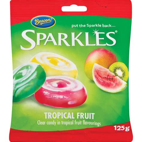 Sparkles Tropical Fruit Sweets 125g Boiled Sweets Chocolates