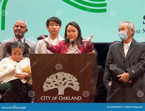 Newly Inaugurated Oakland Mayor Sheng Thao Speaking Editorial