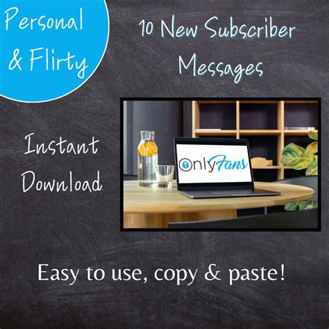 Onlyfans Welcome Message Templates Flirty Personal Vibe Etsy
