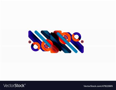 Lines Geometric Background Stripes And Rings Vector Image