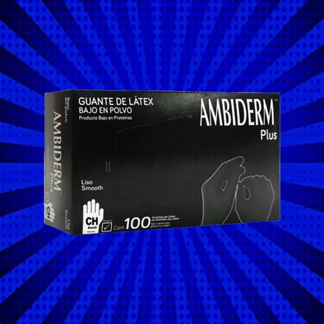 Guante De Látex Ambiderm Plus Negro Cleansy