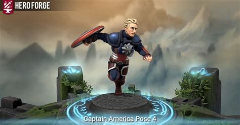 Captain America Pose 4 Made With Hero Forge