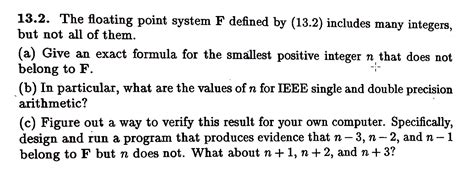 solved 13 2 the floating point system f defined by 13 2