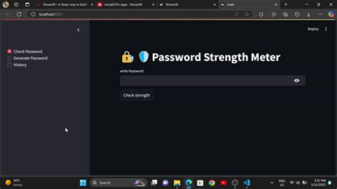 Python Cybersecurity Streamlit Webapp Passwordsecurity