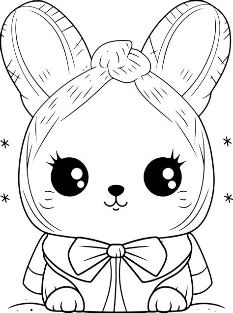 Simple Coloring Pages Kawaii