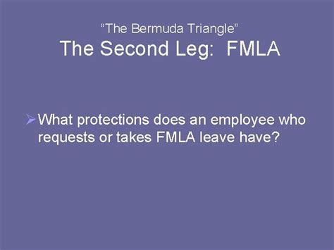 The Bermuda Triangle Ada Fmla Workers Compensation Area