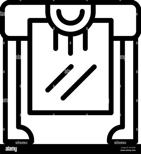 Office Plotter Icon Outline Vector Printer Machine Computer Data