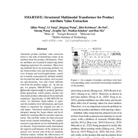 Smartave Structured Multimodal Transformer For Product Attribute Value Extraction Acl Anthology