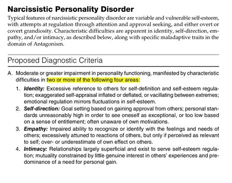 Narcissistic Personality Disorder Dsm 5 Unillustrated Adventures