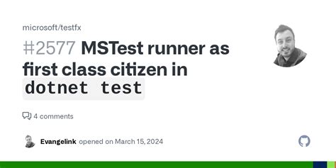 MSTest Runner As First Class Citizen In Dotnet Test Issue 2577