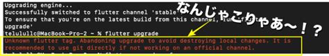Fluttersdkのアップグレード方法（flutter Upgrade） みんプロ式 40代からの初心者向けスマホアプリ開発講座