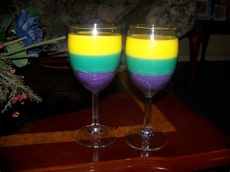 Mardi Gras Wine Glass Candles Wick It Or Not