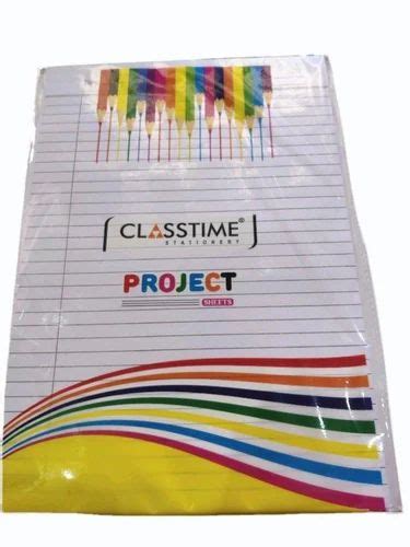 Single Line White Class Time Project Sheet Gsm 80 Sizedimension
