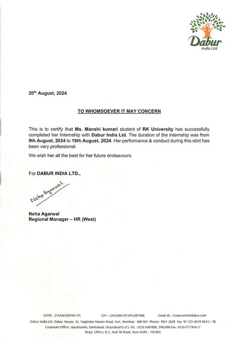 Manshi Kumari On Linkedin Dabur Internship Fmcg Learningexperience