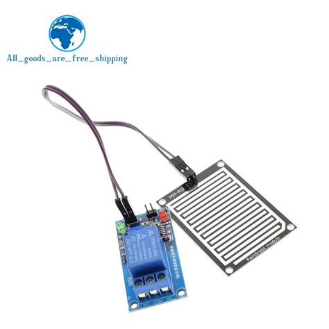 TZT Rain Water Sensor Module DC 5V 12V Relay Control Module Rain