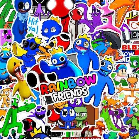 50pcs Game Rainbow Friends Roblox Stickers For Car Laptop Etsy