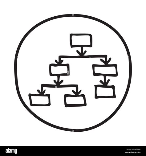 Doodle Flow Chart Icon Cut Out Stock Images Pictures Alamy
