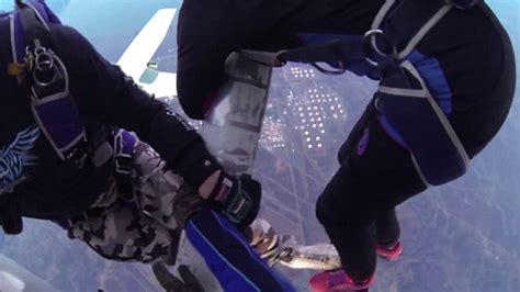 Leaping For Their Lives Terrifying New Video Shows Skydivers Desperate Efforts To Scramble Out