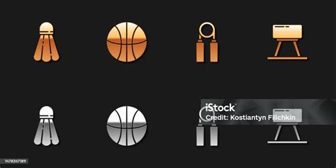 배드민턴 셔틀콕 농구 공 스포츠 확장기 및 Pommel 말 아이콘을 설정합니다 벡터 건강한 생활방식에 대한 스톡 벡터 아트 및 기타 이미지 건강한 생활방식 경쟁 공