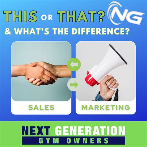 Whats The Difference Between Sales And Marketing Next Generation Gym Owners Academy