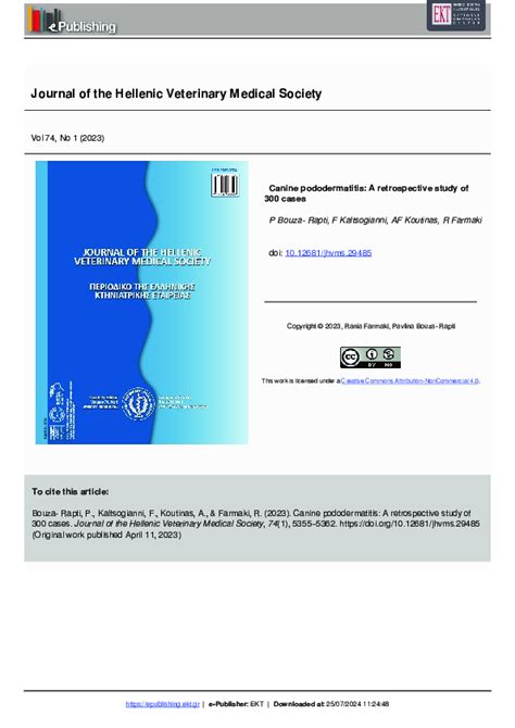 Pdf Canine Pododermatitis A Retrospective Study Of 300 Cases