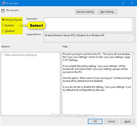 Enable Or Disable Sync Your Settings In Windows 10 Tutorials