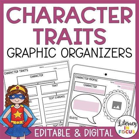 Character Traits Evidence Graphic Organizer