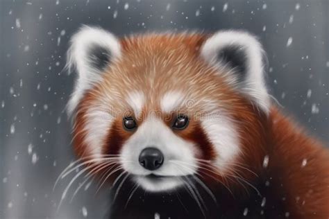 Cute Red Panda Neural Network Ai Generated Stock Illustration