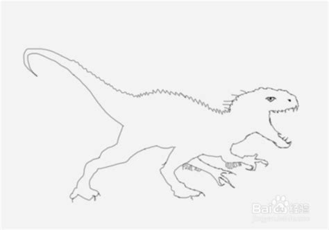 迅猛龙简笔画教程 天马图吧