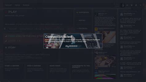 It Says Connection Failed General Discussion BlueBirdRP