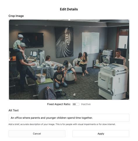 adding alternative text for accessible images staffbase support portal