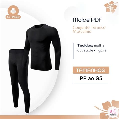 Molde Conjunto Termico Masculino Moldes Wg Hotmart