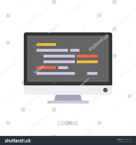 Programming Coding Concept Code On Screen เวกเตอร์สต็อก ปลอดค่า