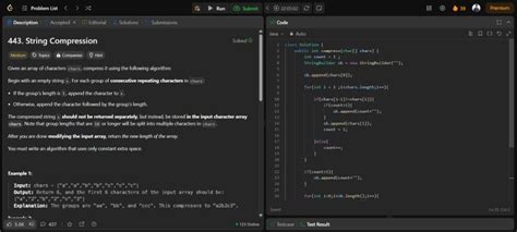 day48 day48 leetcode stringcompression inplacealgorithm twopointers… bijaya senapati