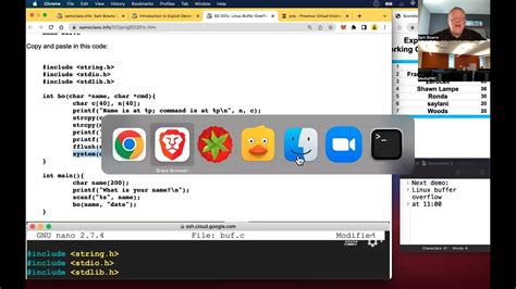 Ed 201 Linux Buffer Overflow Youtube