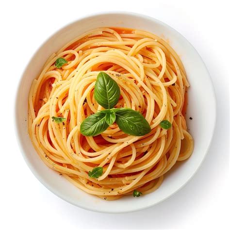 Un Plato De Pasta Con Fondo Blanco Identificación De Trabajo