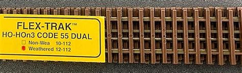 Micro Engineering ~ Ho Hon3 Code 55 ~ Standard Gauge Flex Track Weathered 3 Sections 24 Pieces
