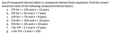Solved Use Of Compound Interest Tables Or Compound Interest Chegg Com